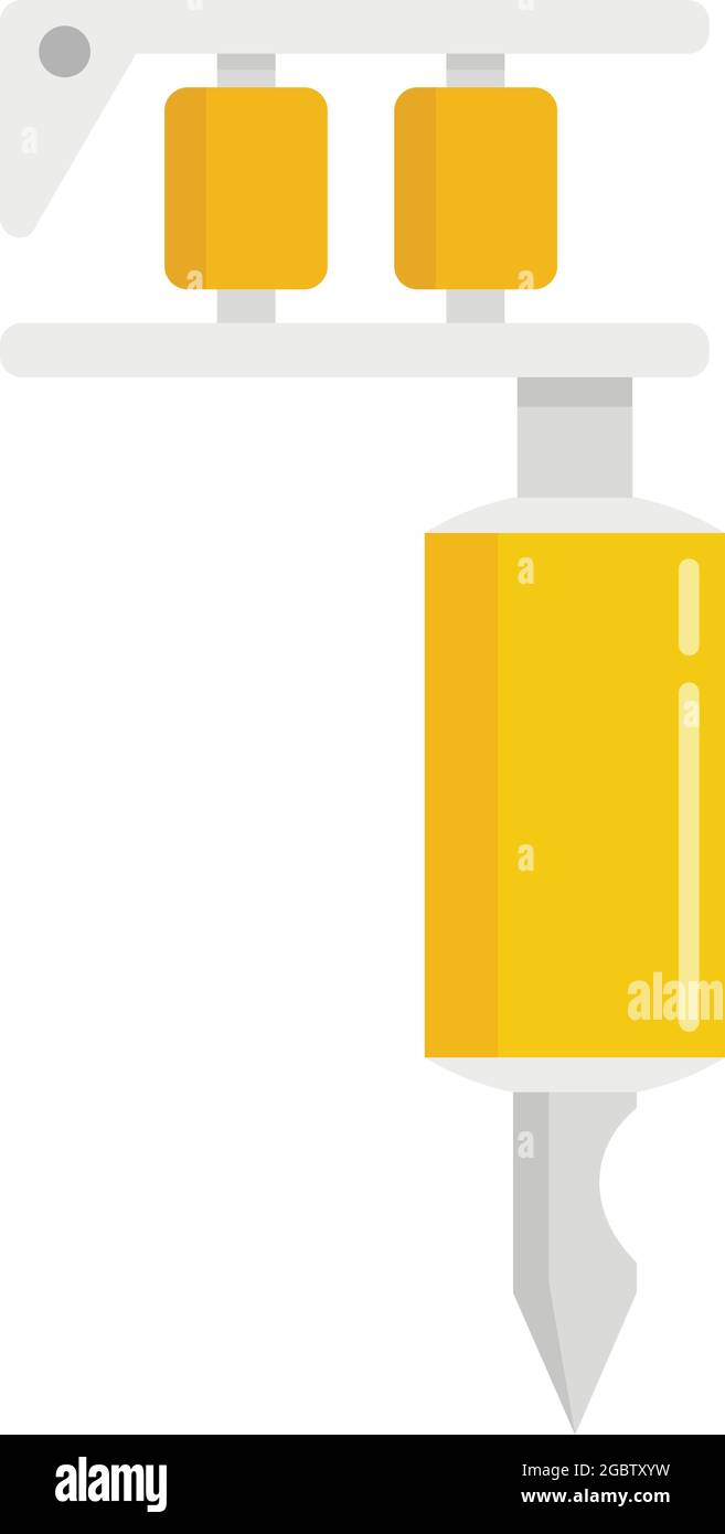 Tattoo rotary machine icon. Flat illustration of tattoo rotary machine ...