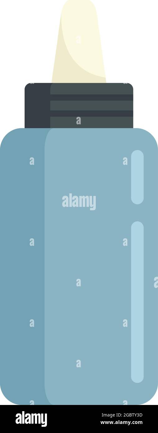 Tattoo liquid bottle icon. Flat illustration of tattoo liquid bottle ...