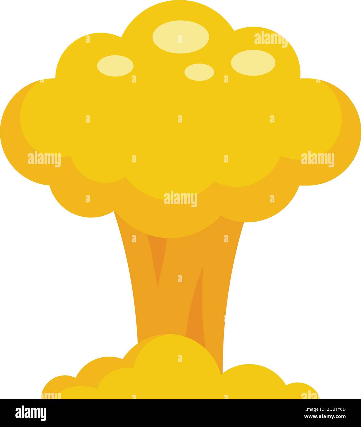 Nuclear mushroom icon. Flat illustration of nuclear mushroom vector ...