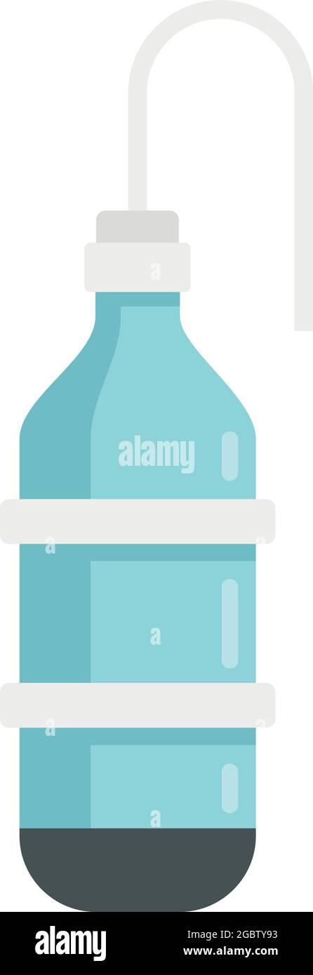Anesthesia bottle icon. Flat illustration of anesthesia bottle vector ...