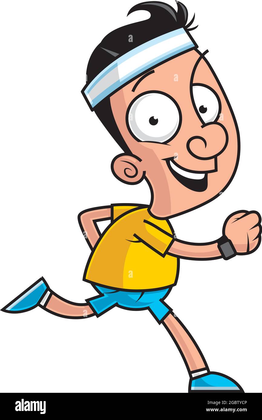 Cartoon illustration of a a man runner Stock Vector Image & Art - Alamy