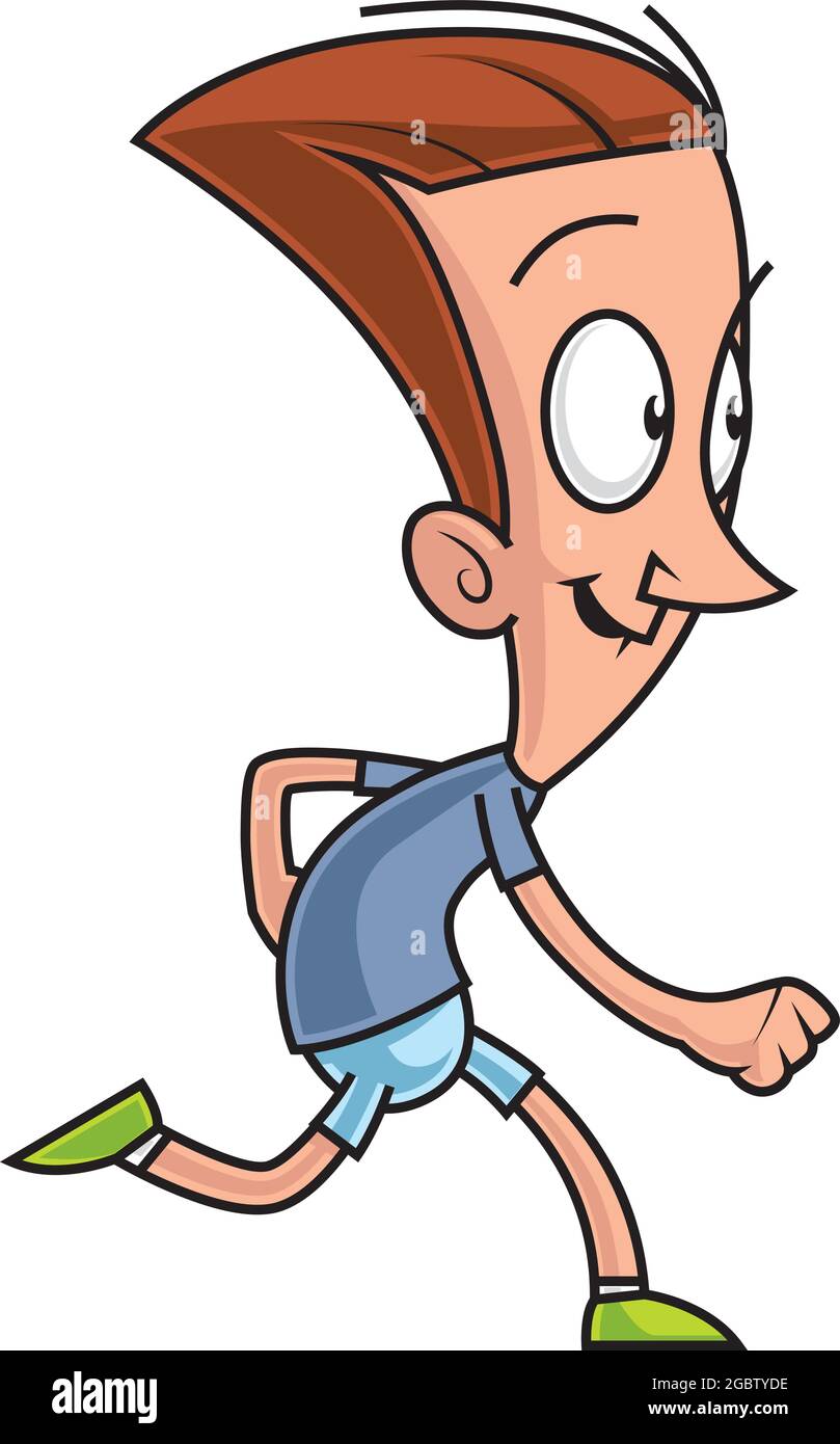 Cartoon illustration of a a man runner Stock Vector Image & Art - Alamy