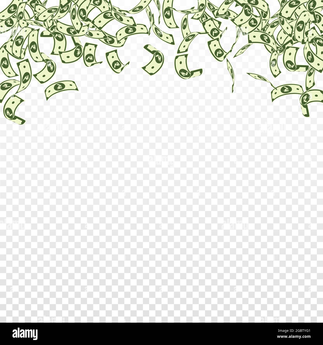 Indian rupee notes falling. Small INR bills on transparent background ...