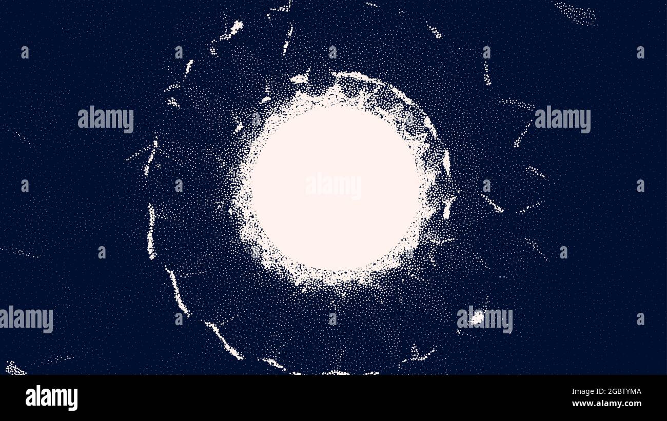 Retro styled docking corridor on space station or light at the end of ...