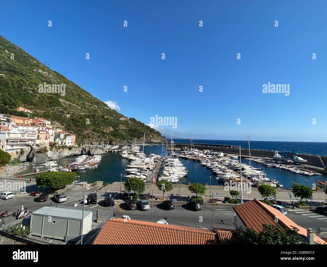 View of Maratea Porto from a balcony, Maratea, Basilicata, holiday ...