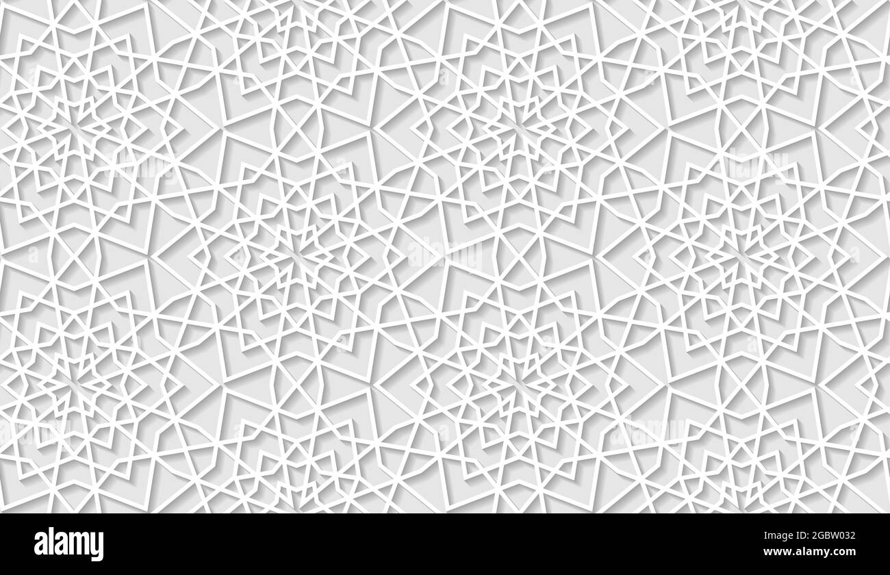 Arabic seamless pattern with classic islamic culture ornament. White ...