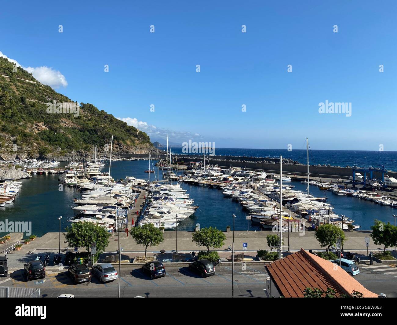 View of Maratea Porto from a balcony, Maratea, Basilicata, holiday ...