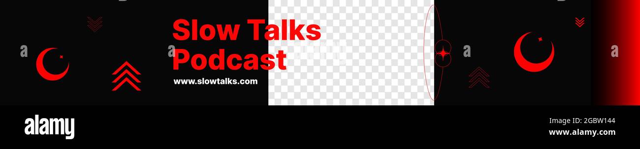 Decorative Header for Podcast Channel. Social Media Horizontal Banner ...