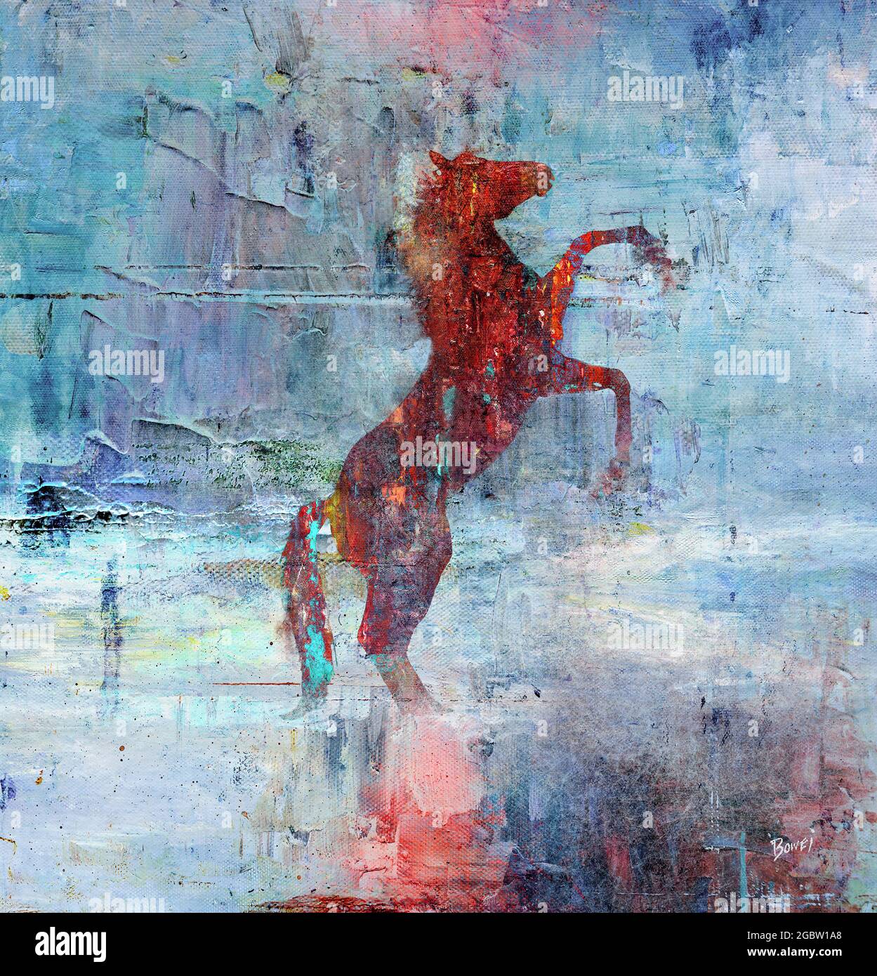 Abstract horse painting hi-res stock photography and images - Alamy