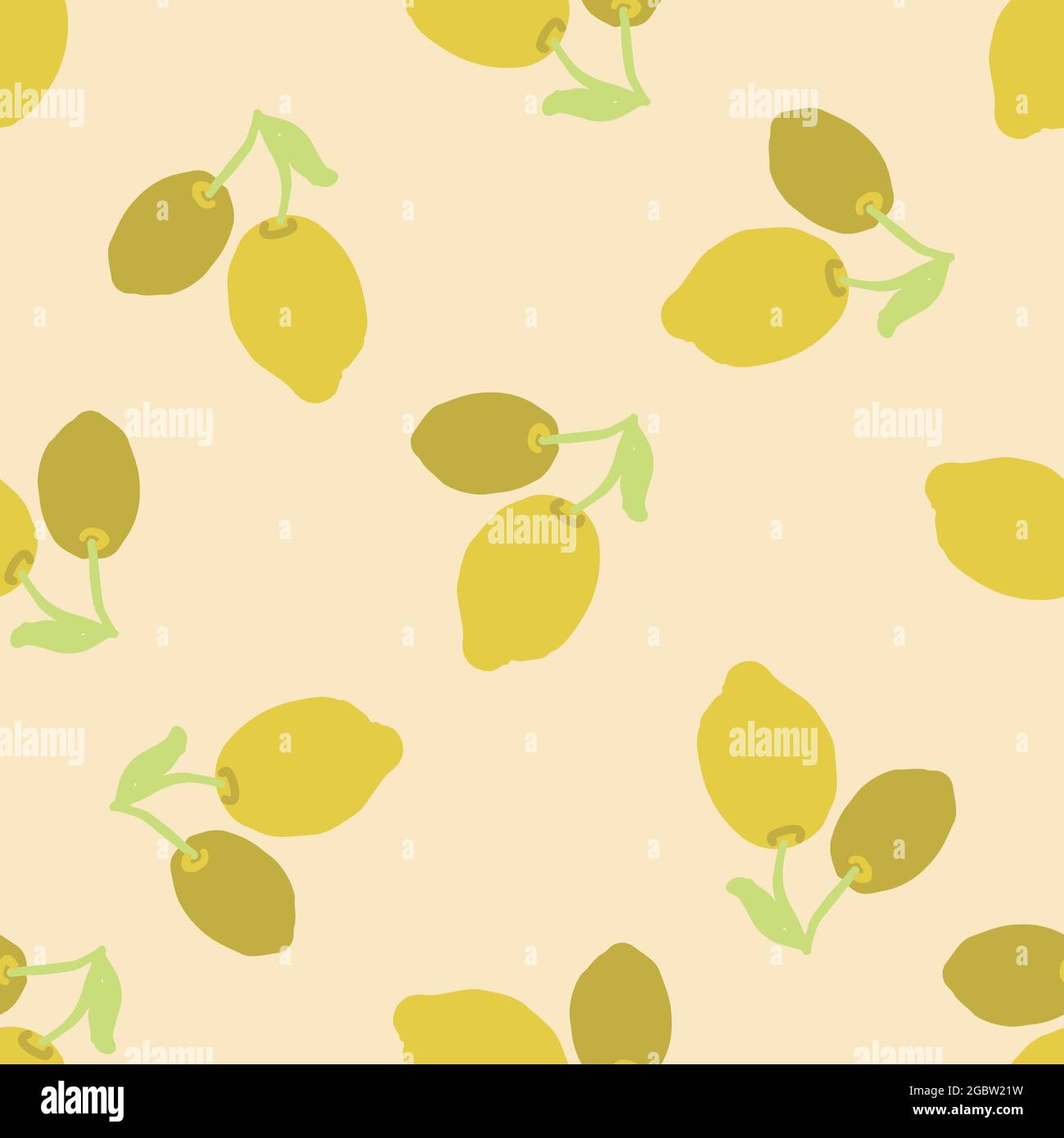 Cute Seamless background with lemon Stock Photo - Alamy