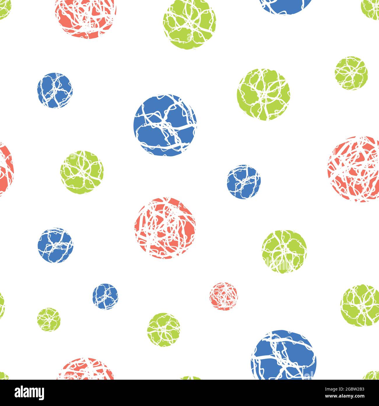 Marble effect circles vector seamless pattern background. Scattered ...