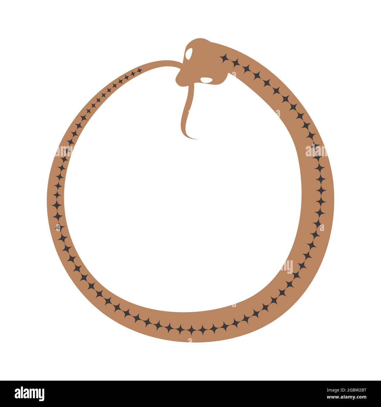 Esoteric symbol. Mystical and magical design with a snake biting its ...