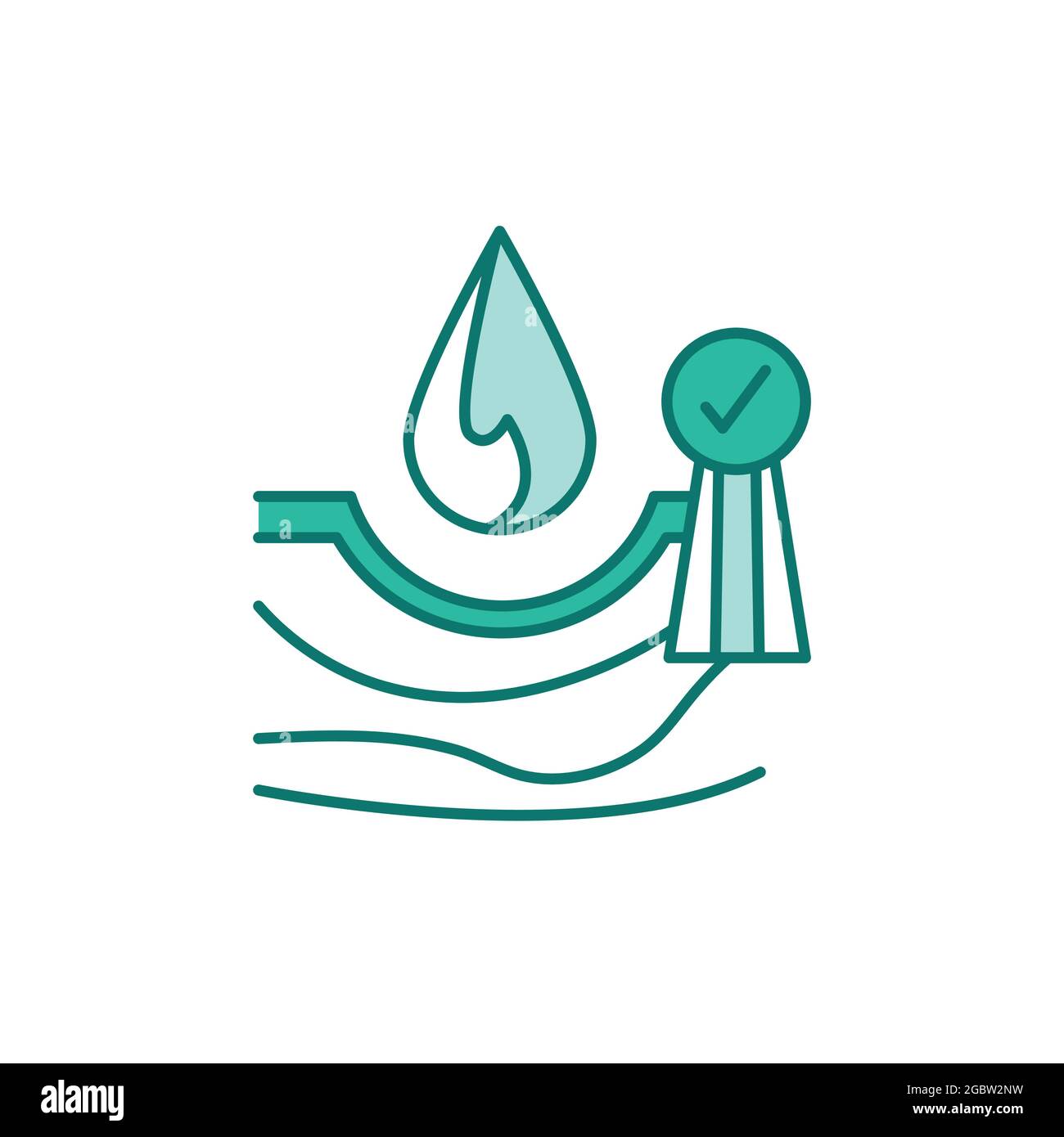 Water quality color line icon. Pictogram for web page, mobile app ...