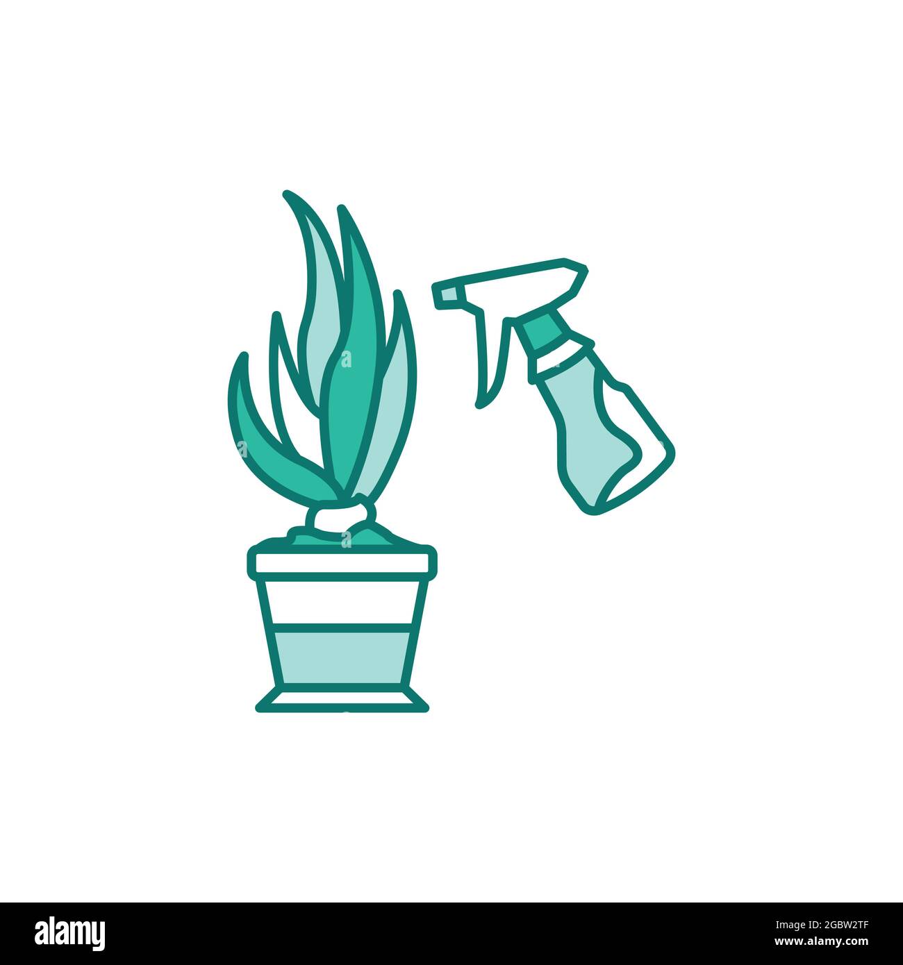 Washing and spraying color line icon. Pictogram for web page, mobile ...