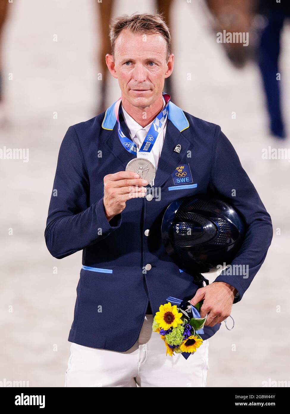 Peder Fredricson of Sweden Silver medal during the Olympic Games Tokyo 2020, Equestrian Jumping ...