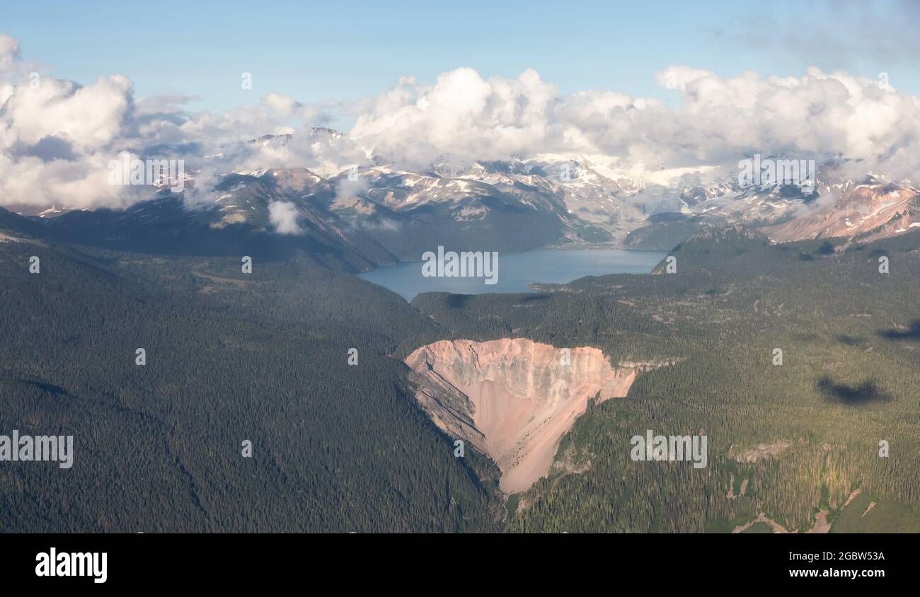 Aerial View from Airplane of Canadian Mountain Landscape Stock Photo ...