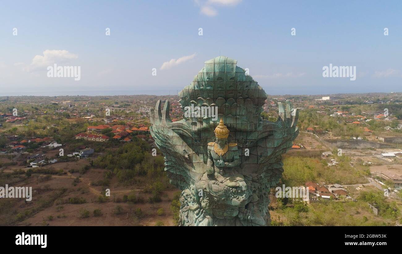 Aerial view statue hindu god garuda wisnu kencana Statue, Bali. Statue ...