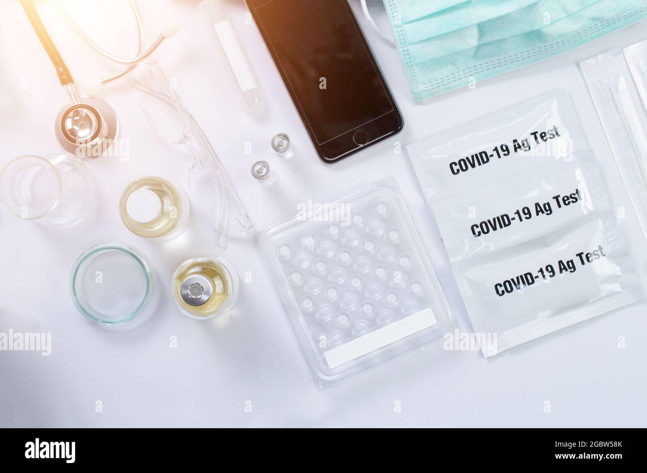 Covid-19 Ag home self-test kit Stock Photo - Alamy