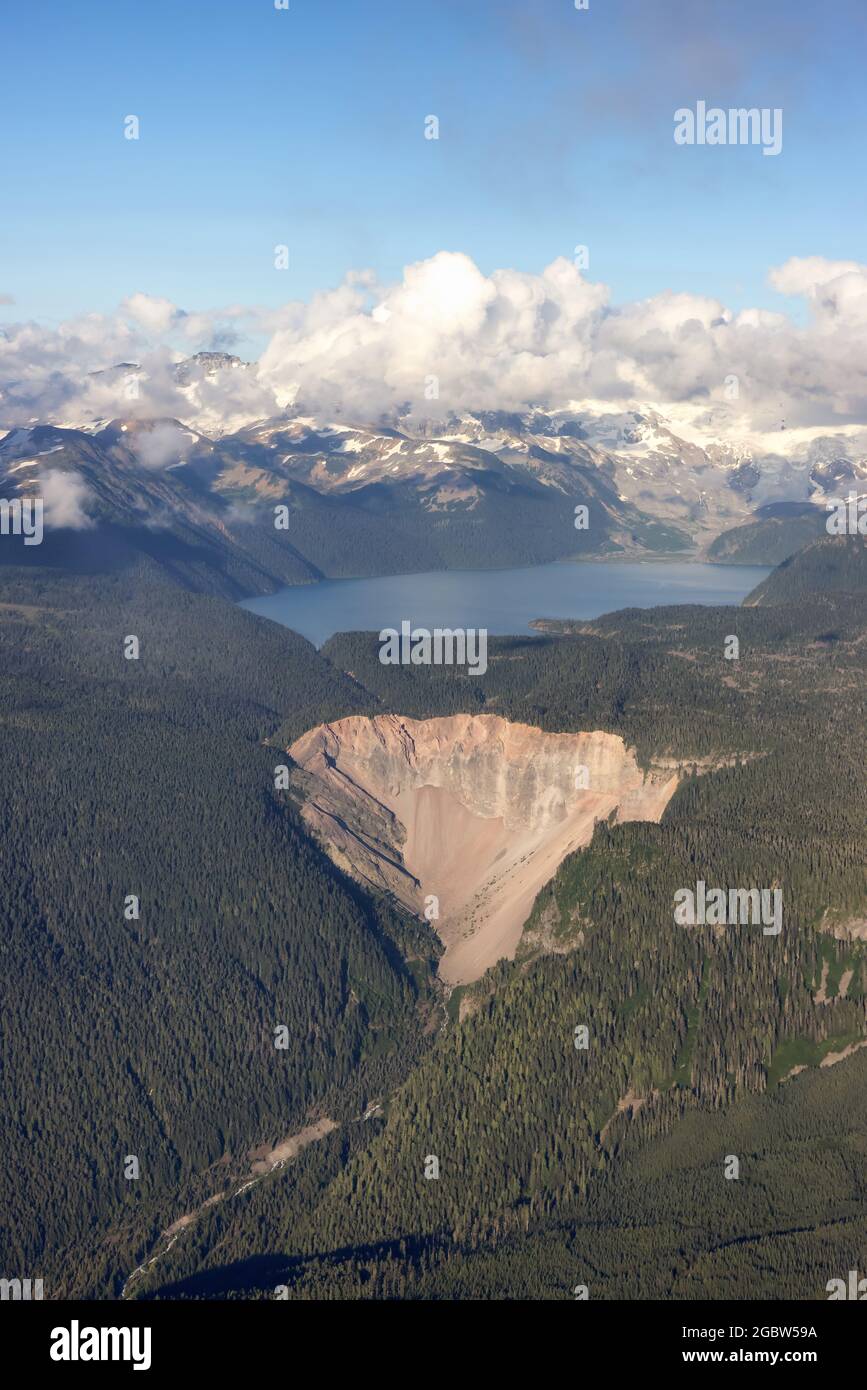 Aerial View from Airplane of Canadian Mountain Landscape Stock Photo ...
