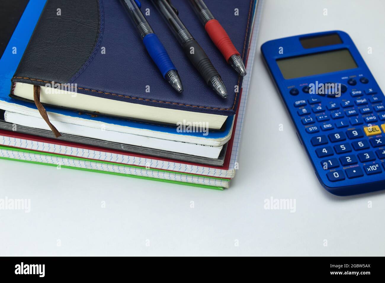 school tool set ready for back to school with notepad, pens, markers ...