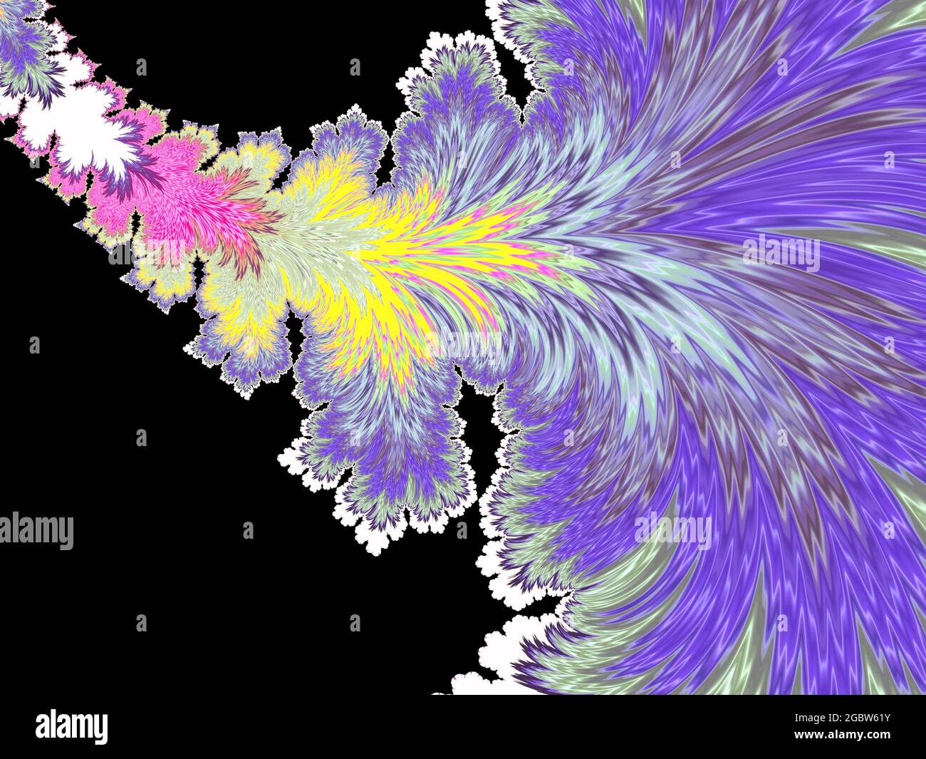 Colorful Fractal Leaf Background Pattern Stock Photo - Alamy