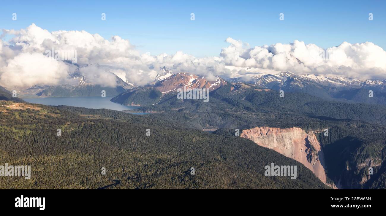 Aerial View from Airplane of Canadian Mountain Landscape Stock Photo ...