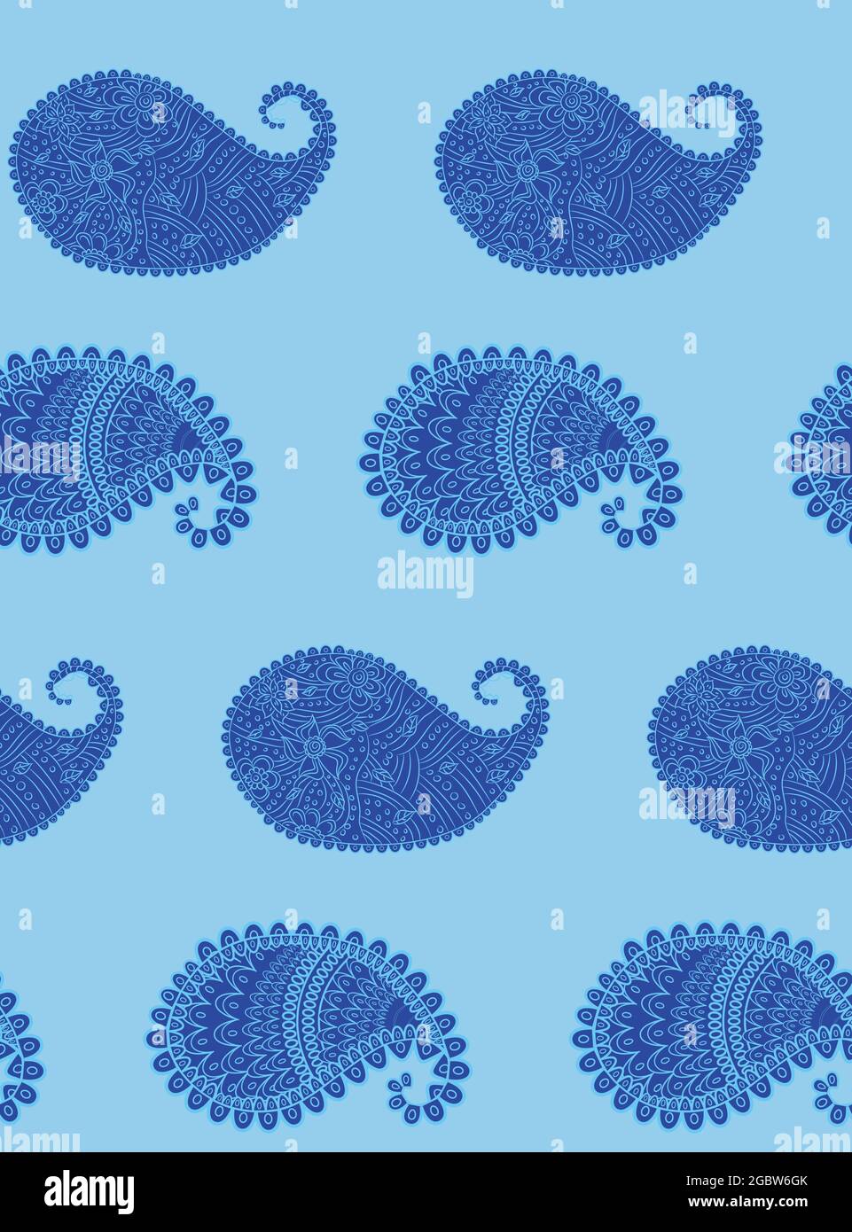 Turkish cucumber pattern in classic style. Traditional motif. Abstract ...