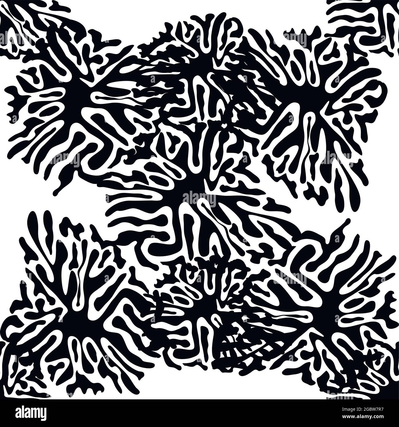 Stylish doodle seamless pattern with splash pattern black on white ...