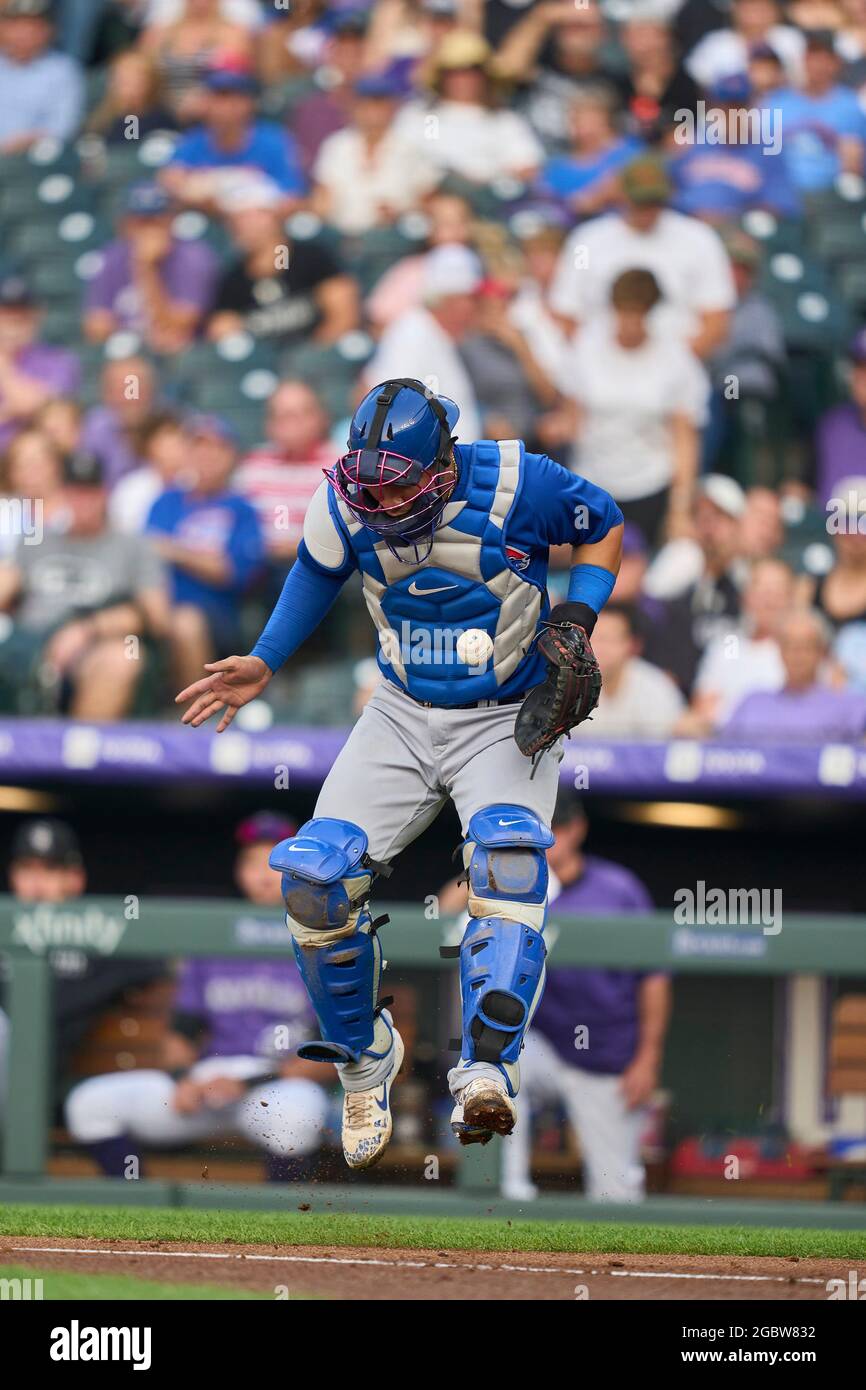August 4 2021: Chicago Cubs catcher .Wilson Contreras (40) in the field ...