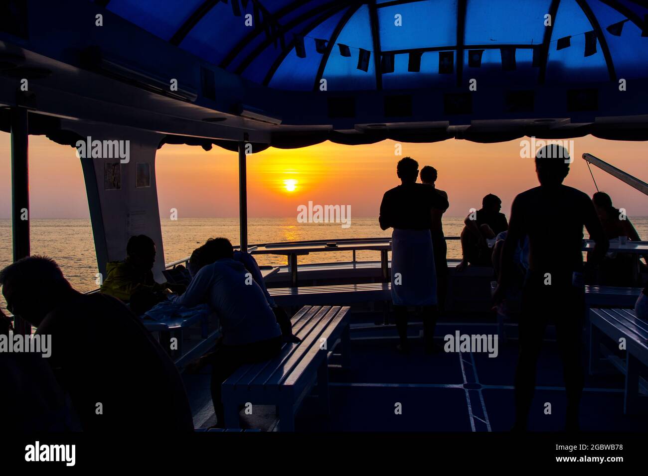 People watching Sunset over Similan Islands, Andaman Sea, Thailand ...
