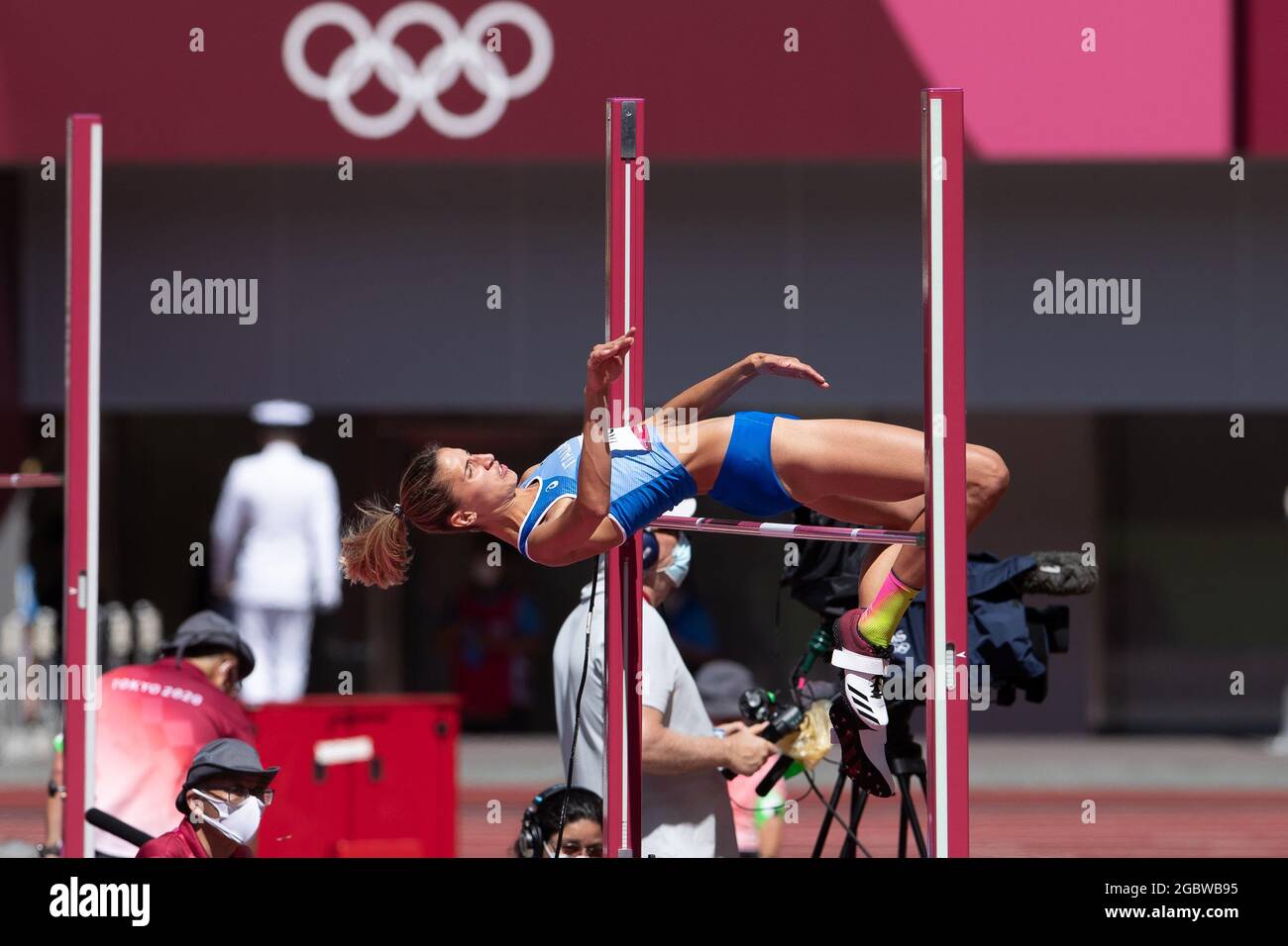 Tokyo, Japan. August 05, 2021: Alessia Trost of Italy performs in the ...