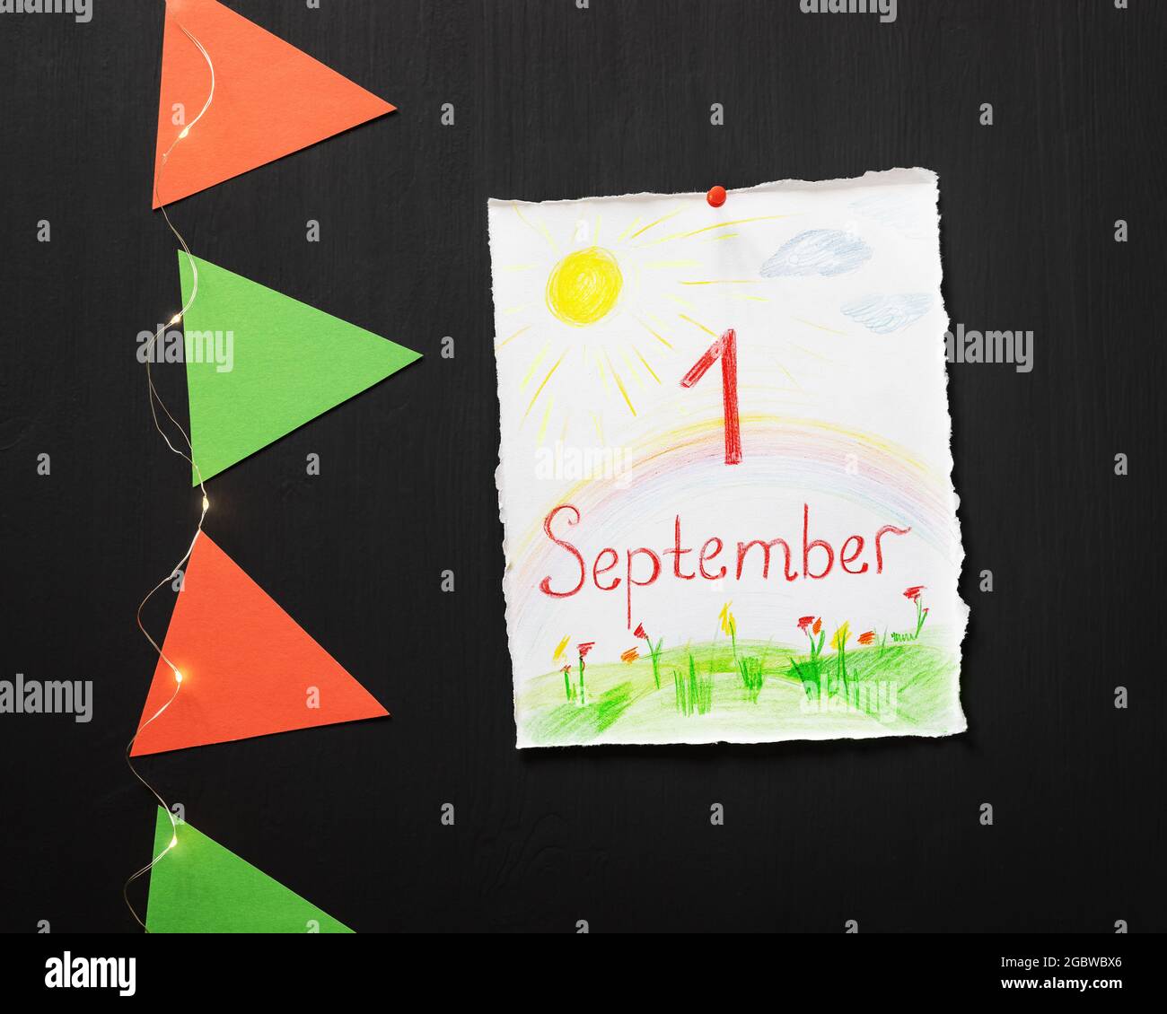 September 1 is the day of knowledge. Holiday, school composition with ...