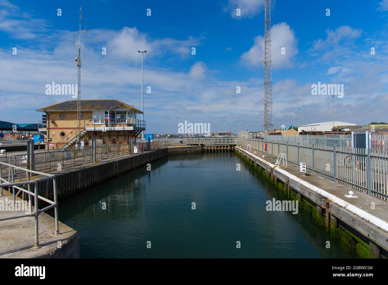 Photo of the lock entrance to the Southwick Ship Canal system in West ...