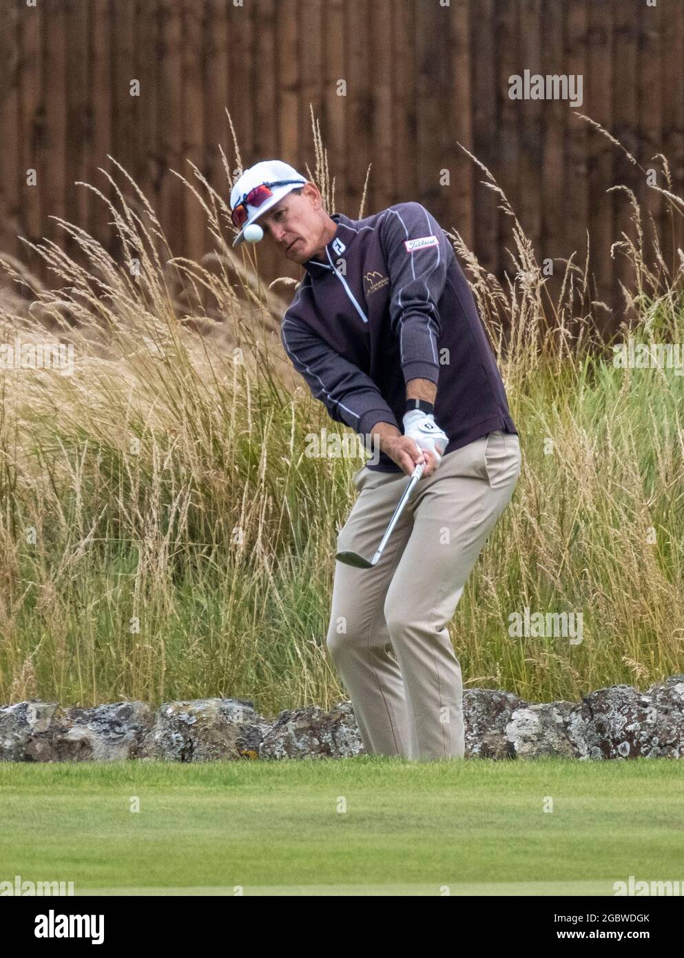 USAÕs Berry Henson chips onto the 18th green during day one of the Hero ...