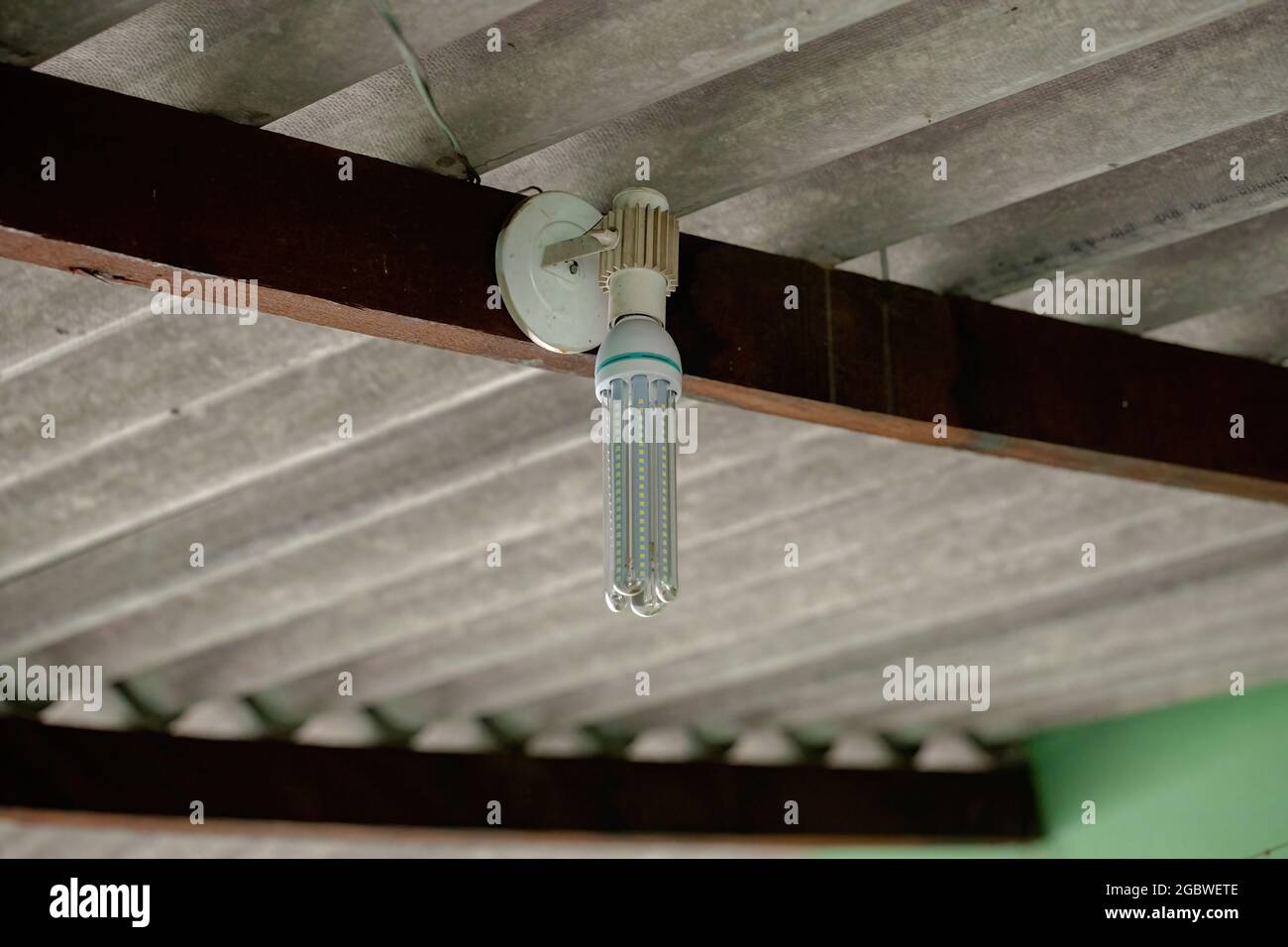 LED electric light lamp installed in the home Stock Photo - Alamy