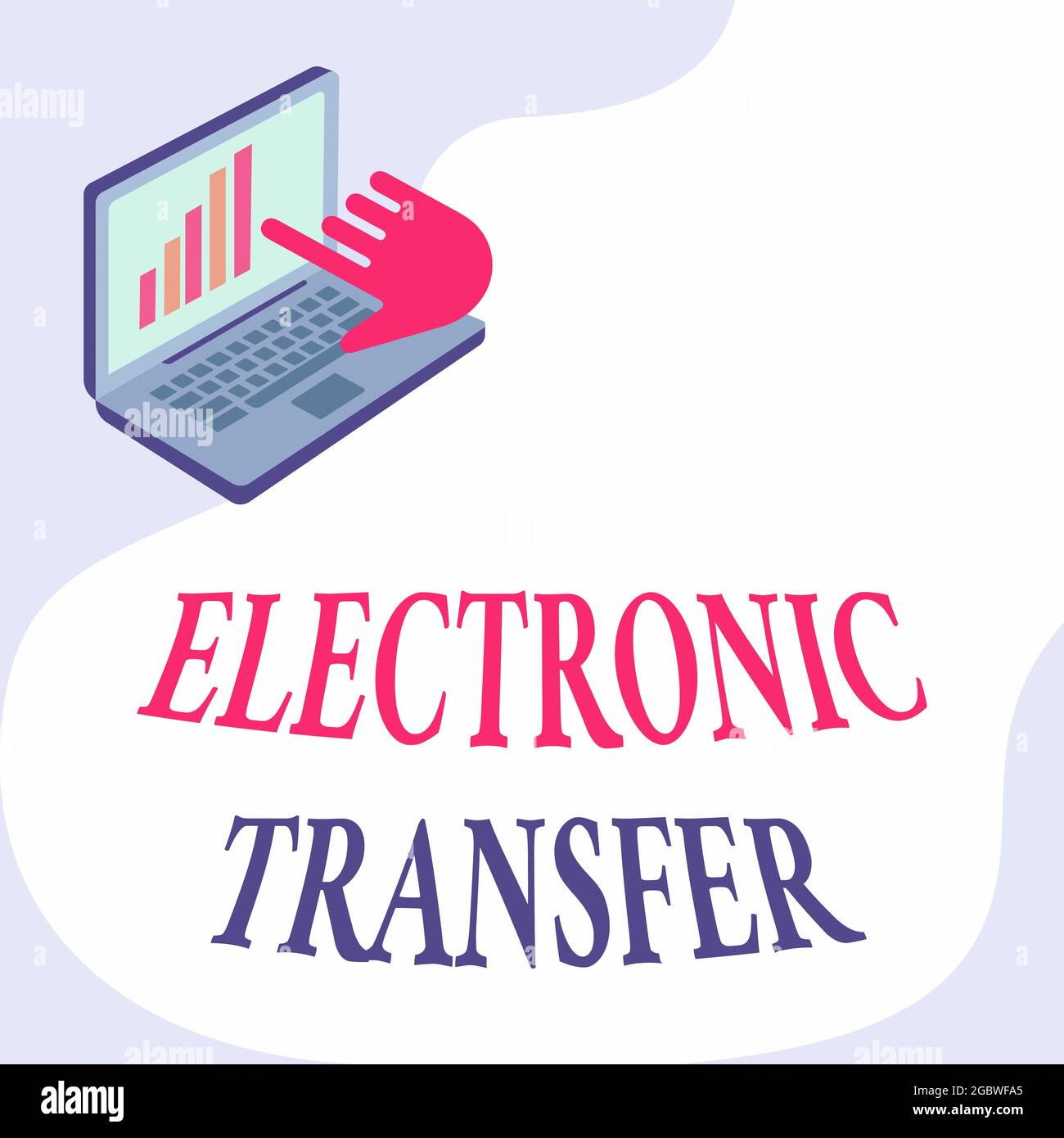 Text caption presenting Electronic Transfer. Business idea transaction ...