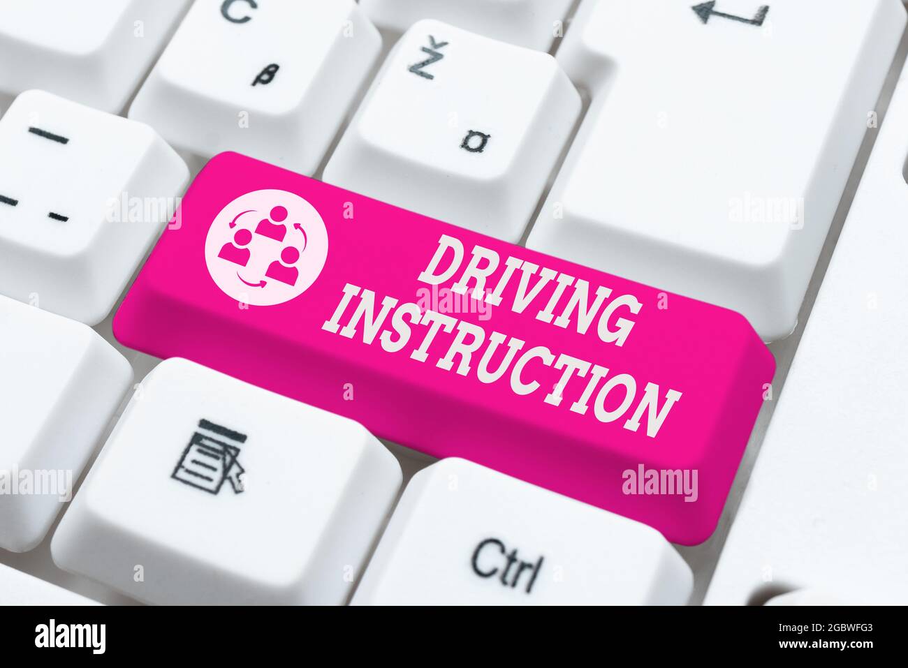Handwriting text Driving Instruction. Word Written on detailed ...