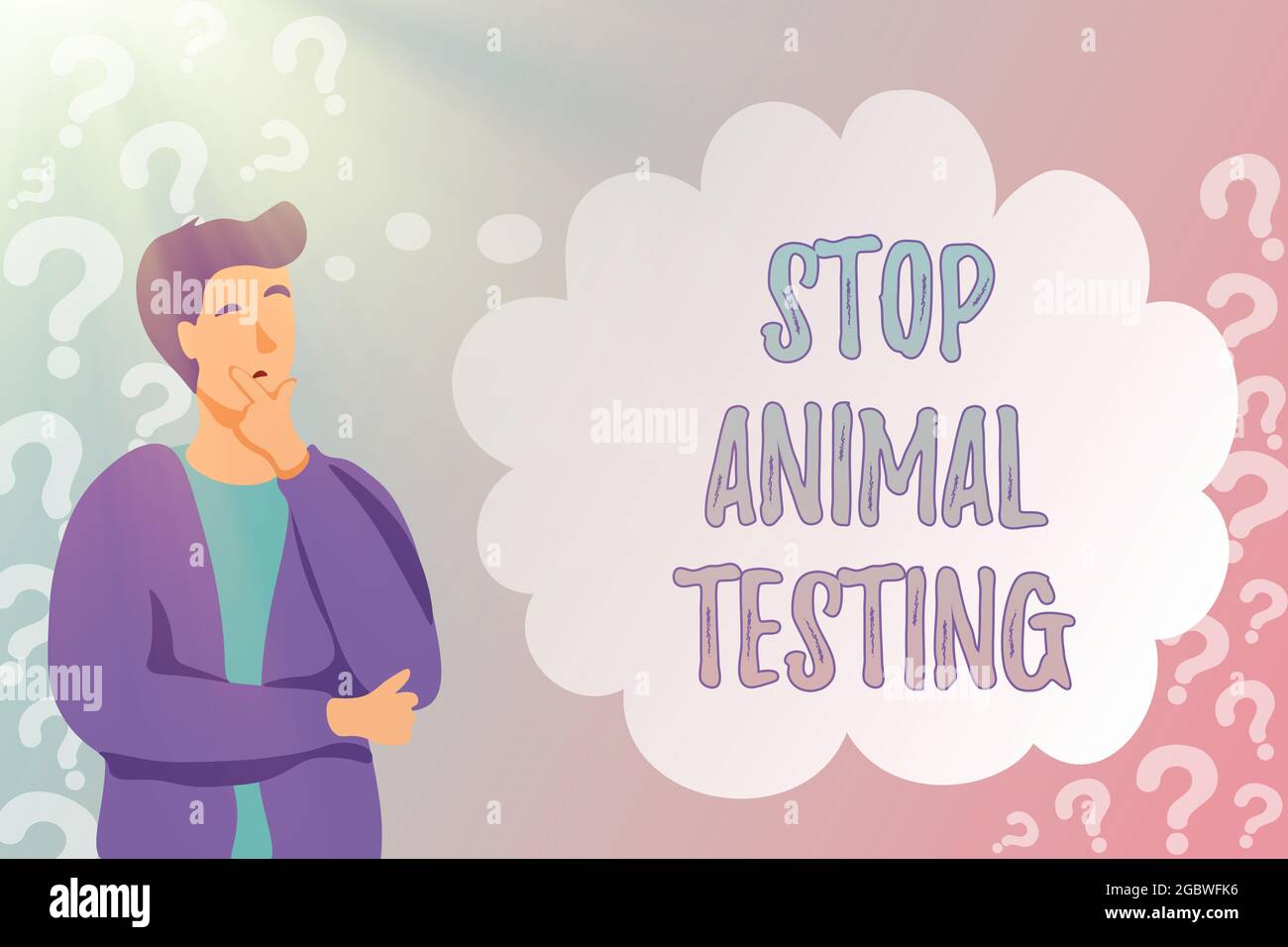 Text sign showing Stop Animal Testing. Business concept put an end on ...