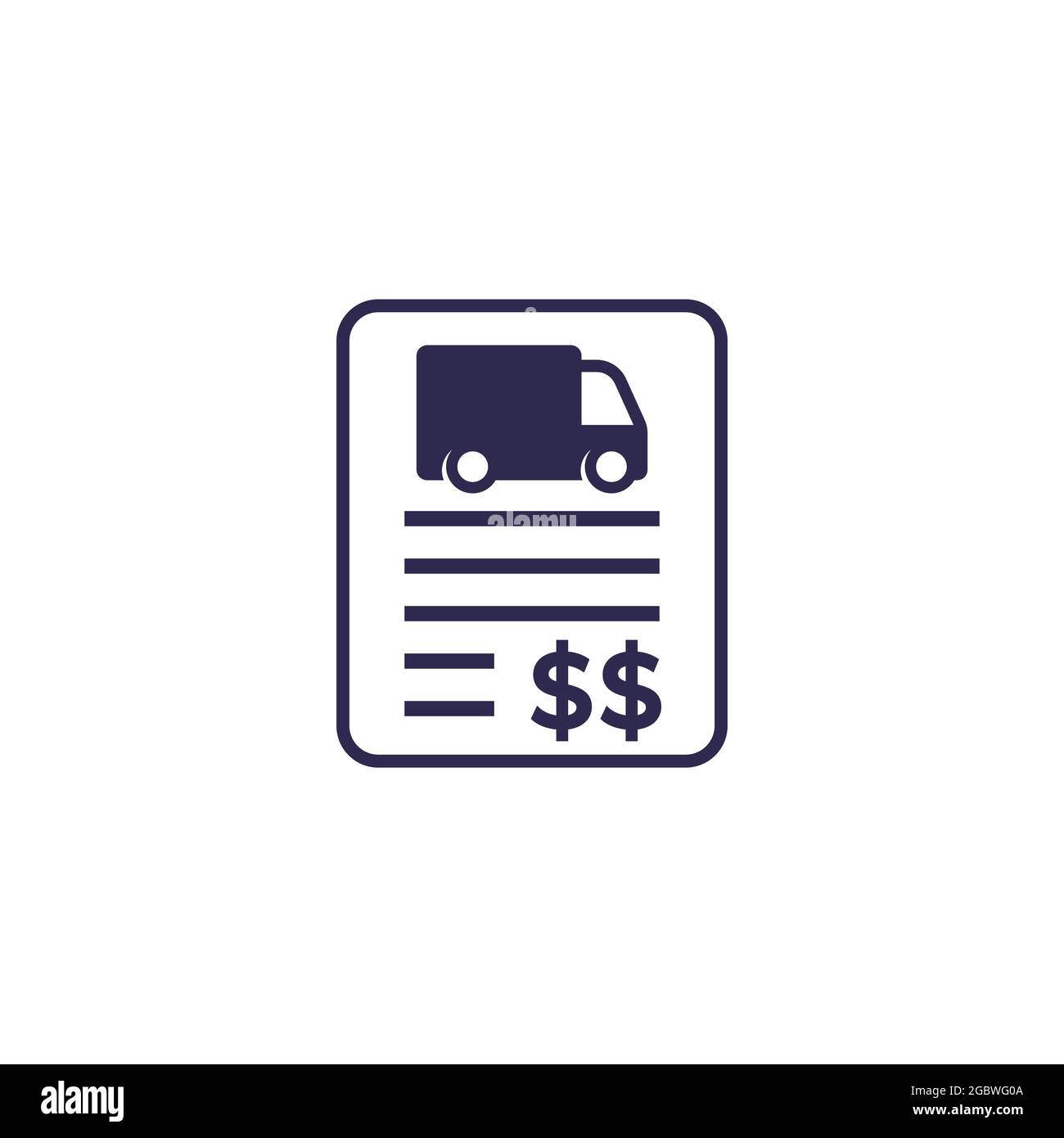 transportation costs icon with a van, vector Stock Vector Image & Art ...