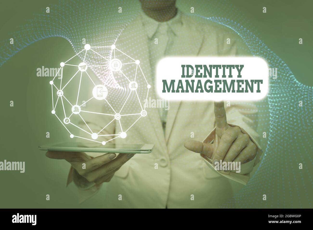 Conceptual caption Identity Management. Business overview ...