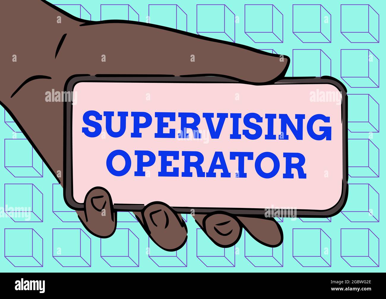 Hand writing sign Supervising Operator. Word for monitoring and ...