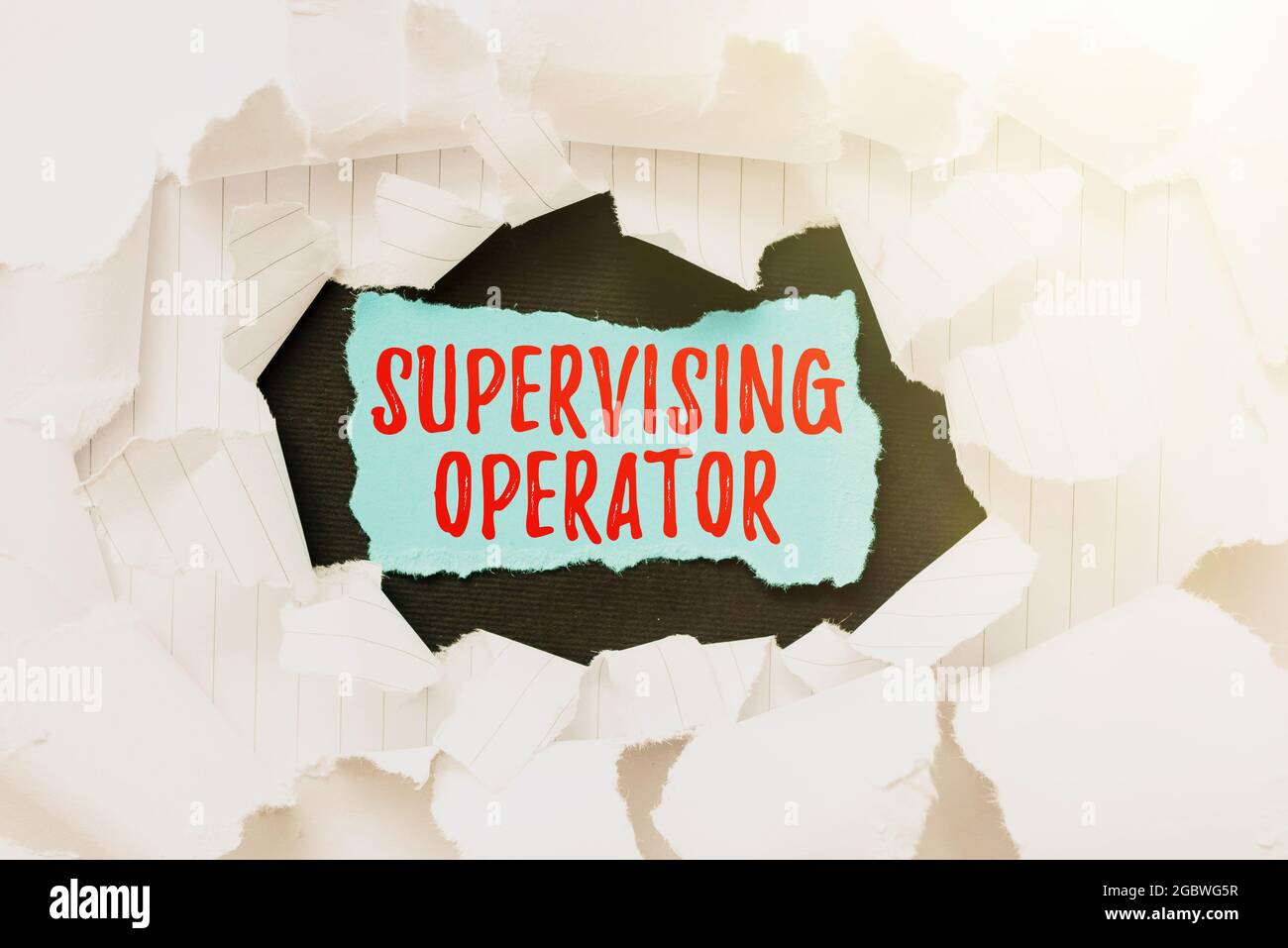 Handwriting text Supervising Operator. Word for monitoring and ...