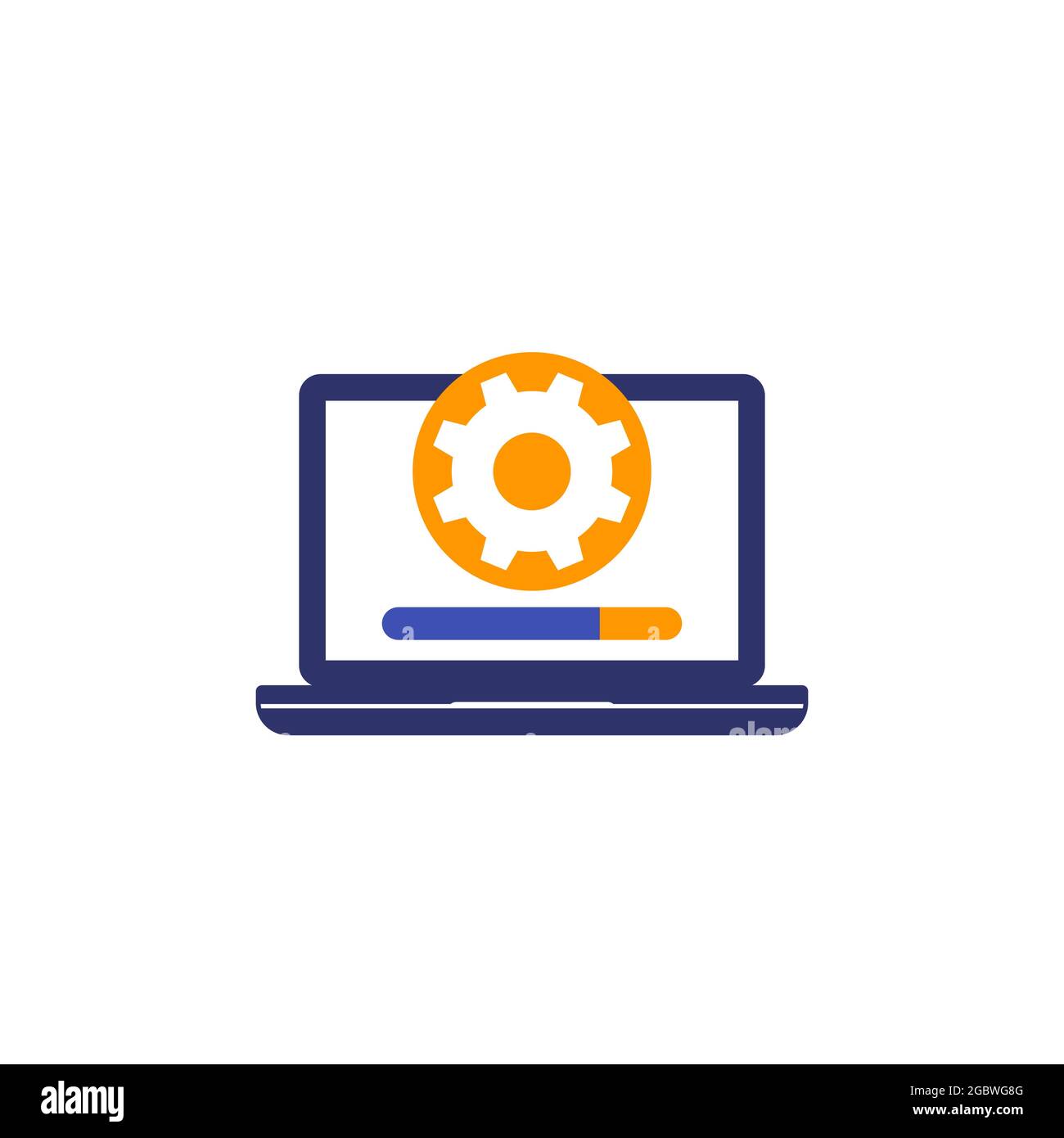 update, software upgrade icon with a laptop Stock Vector Image & Art ...