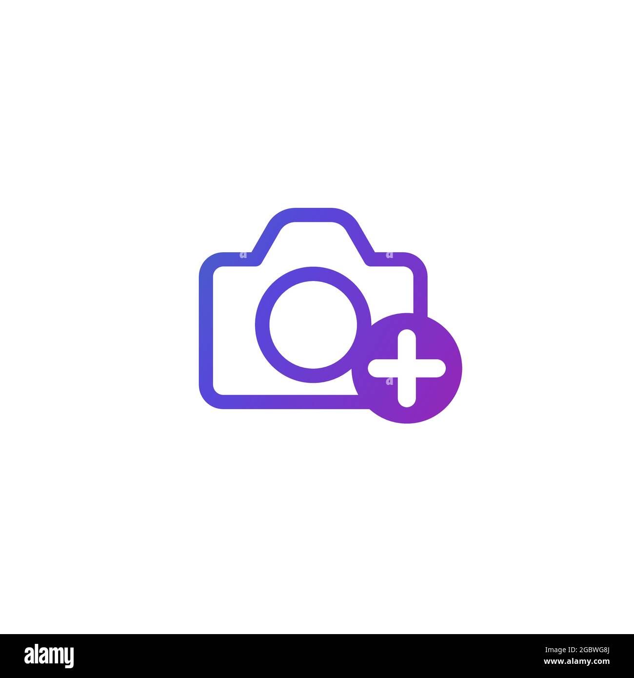 Add photo icon with a camera, vector Stock Vector Image & Art - Alamy