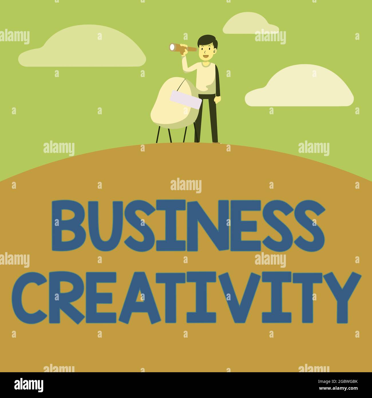 Text showing inspiration Business Creativity. Business approach act of ...