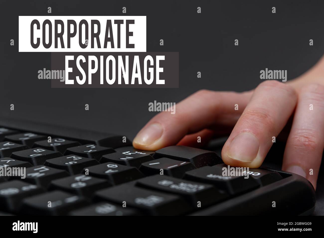 Text sign showing Corporate Espionage. Business showcase form of ...