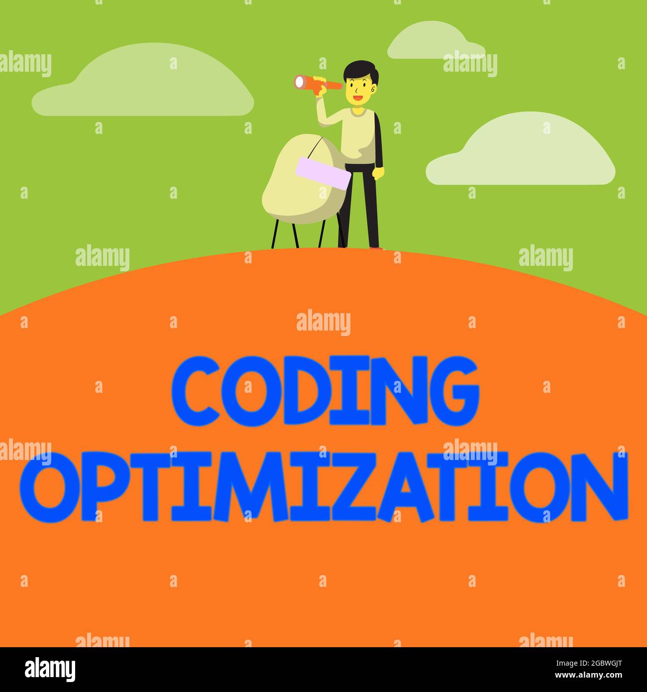 Sign Displaying Coding Optimization Internet Concept Method Of Code Modification To Improve