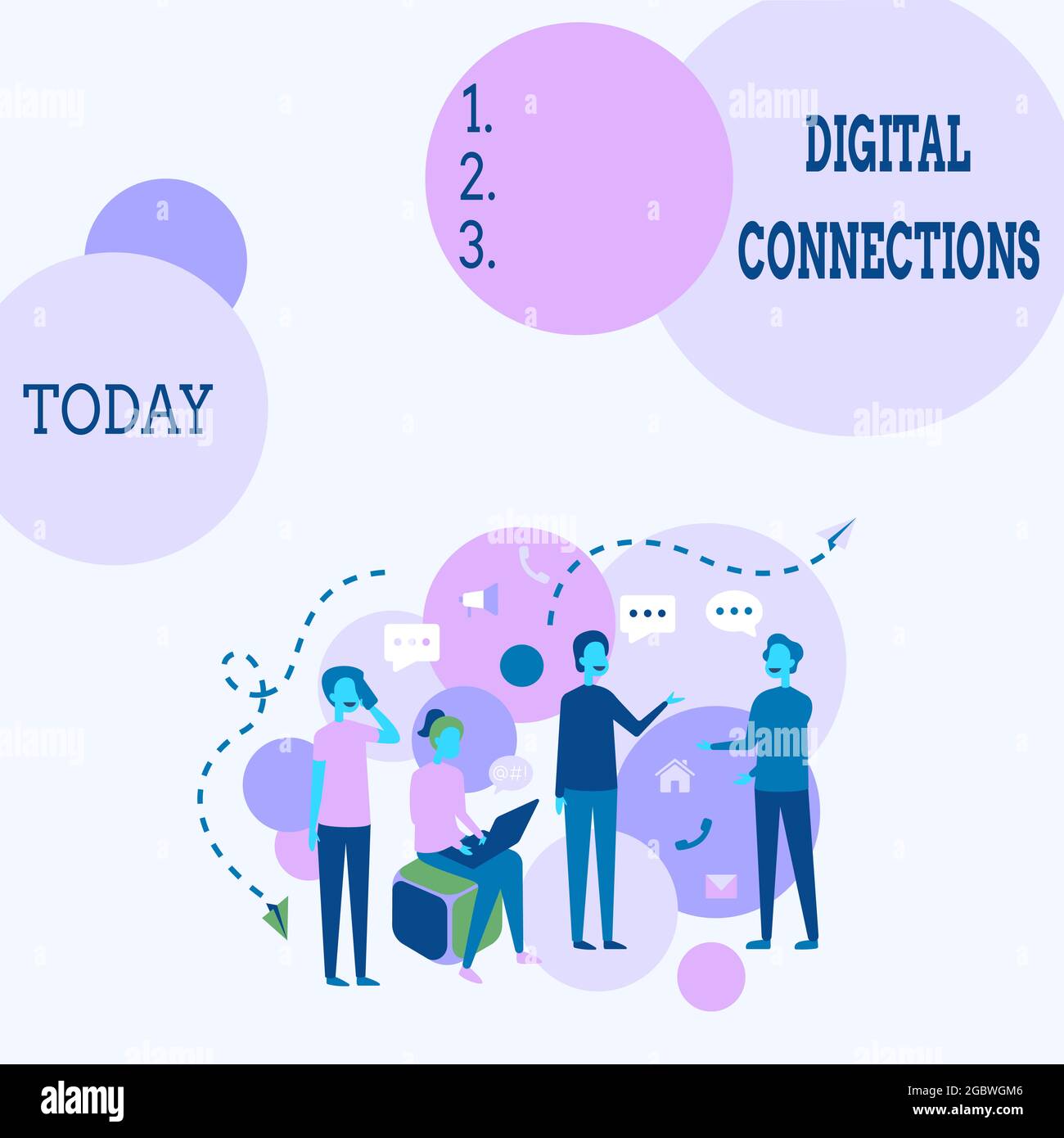 Hand writing sign Digital Connections. Word Written on the online way ...