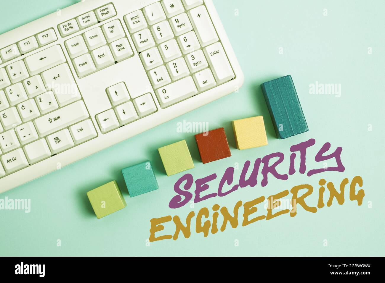 Handwriting Text Security Engineering Business Concept Focus On The