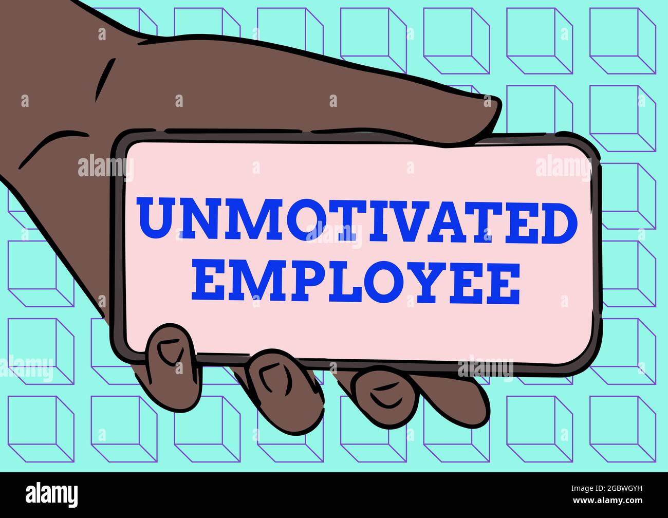 Sign displaying Unmotivated Employee. Business concept very low self ...